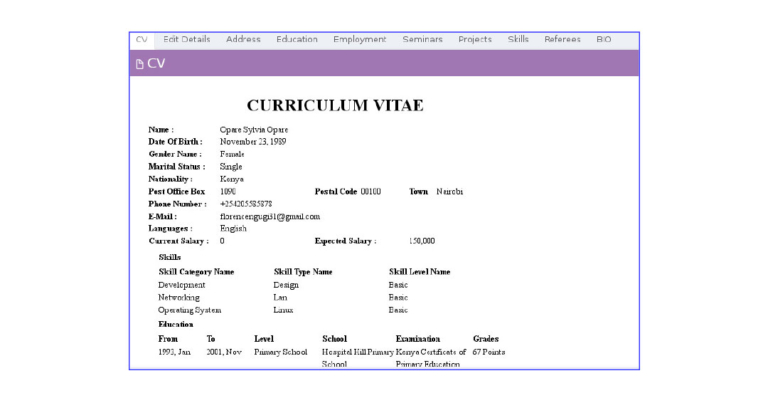 Application Portal Help | Dew CIS Solutions